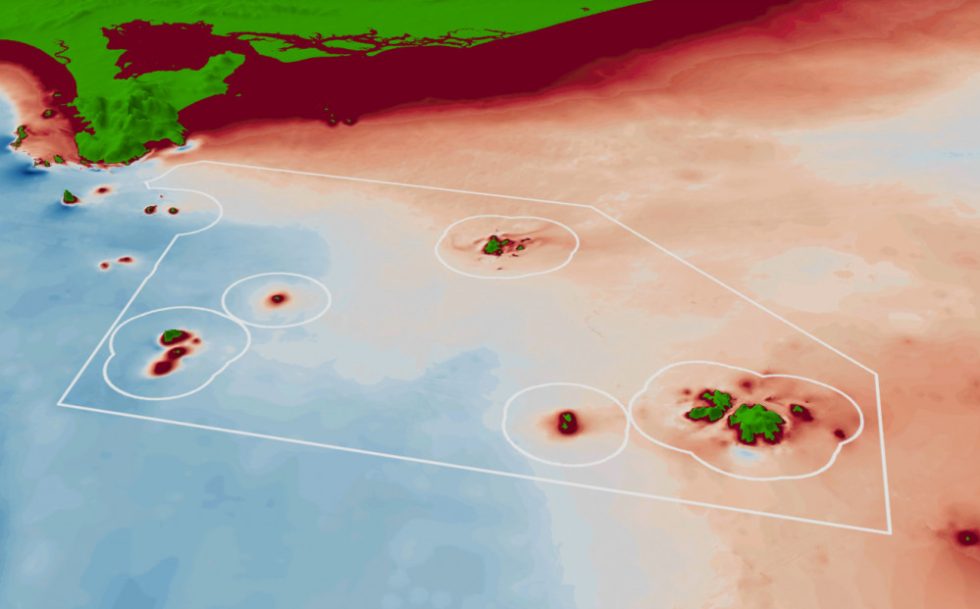 Mapping the seabed - Land Bridge
